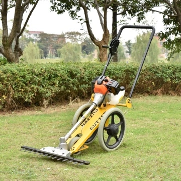 Two wheel brush cutter grass trimmer